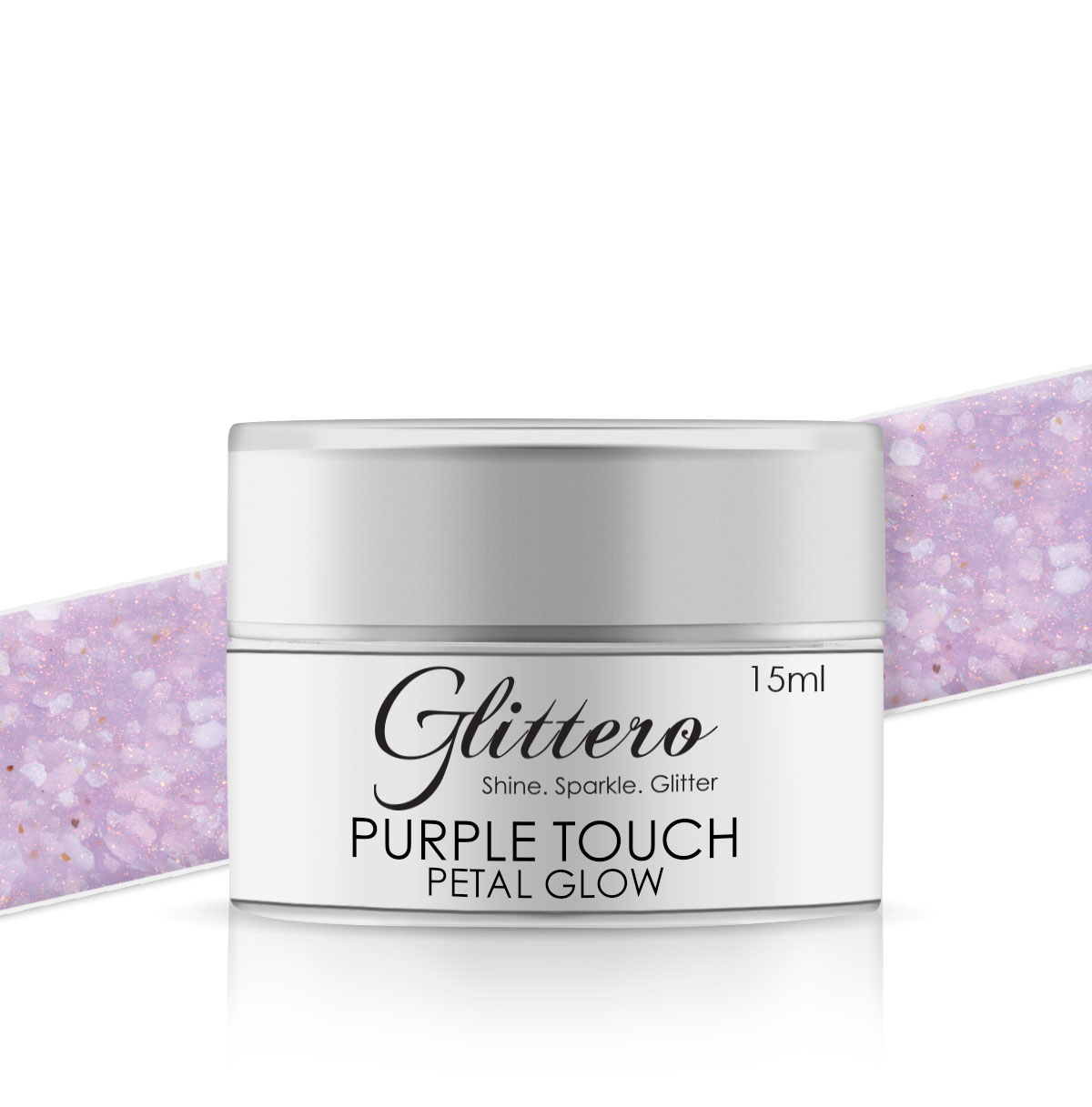 Petal Glow Purple Touch Gel Constructie 15 Ml - Glittero